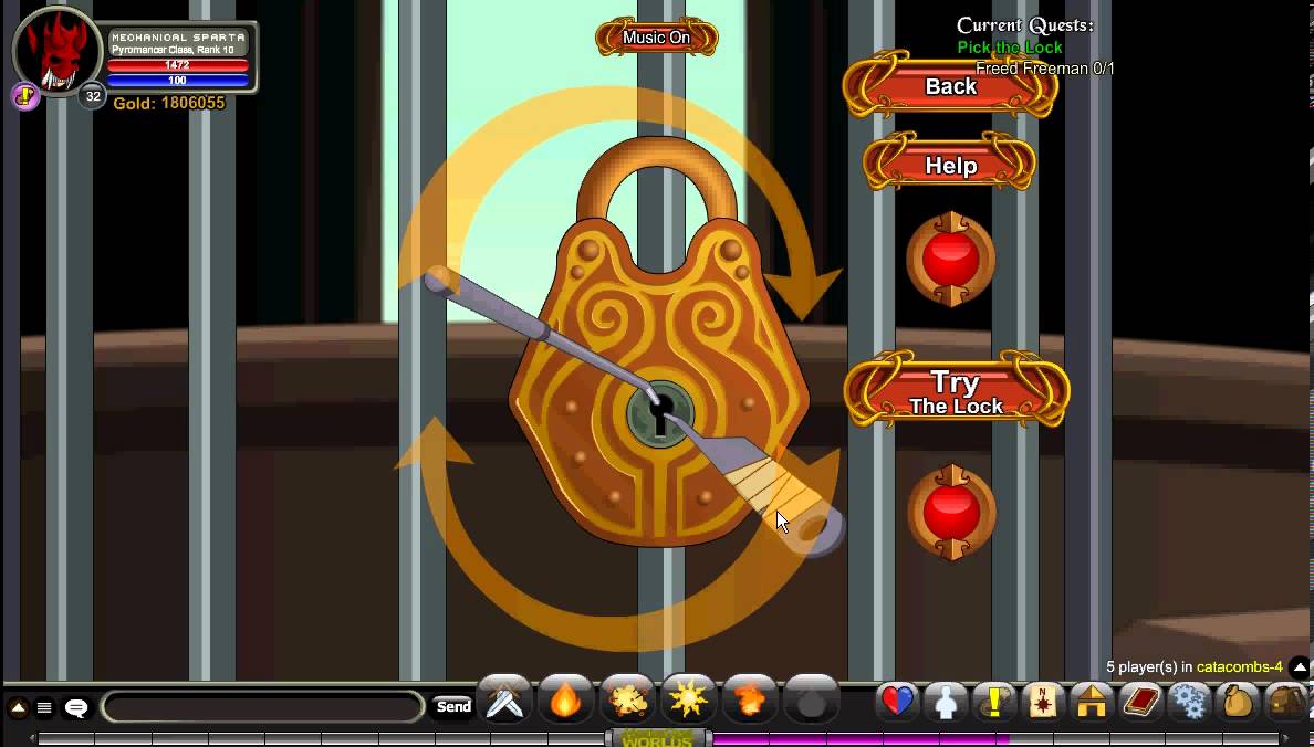 Pick the Lock! (AQW One-Eyed-Doll QUEST) - YouTube