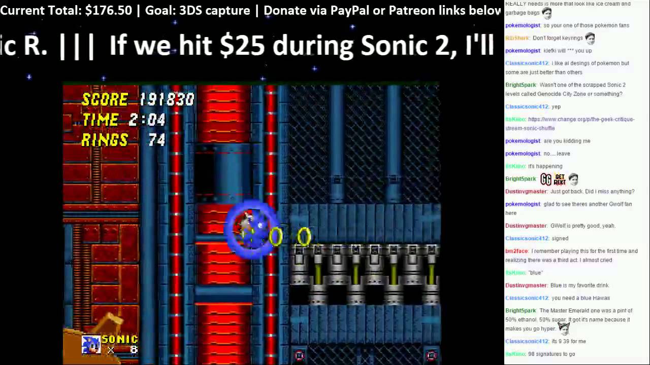 Super Special Sonic Scratch & Sprint Stream - Sonic 2 and R - YouTube