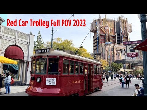 [4K] Red Car Trolley Disney’s California Adventure FULL POV 2023 - YouTube