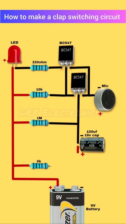 how to make a clap switching circuit diagram - YouTube