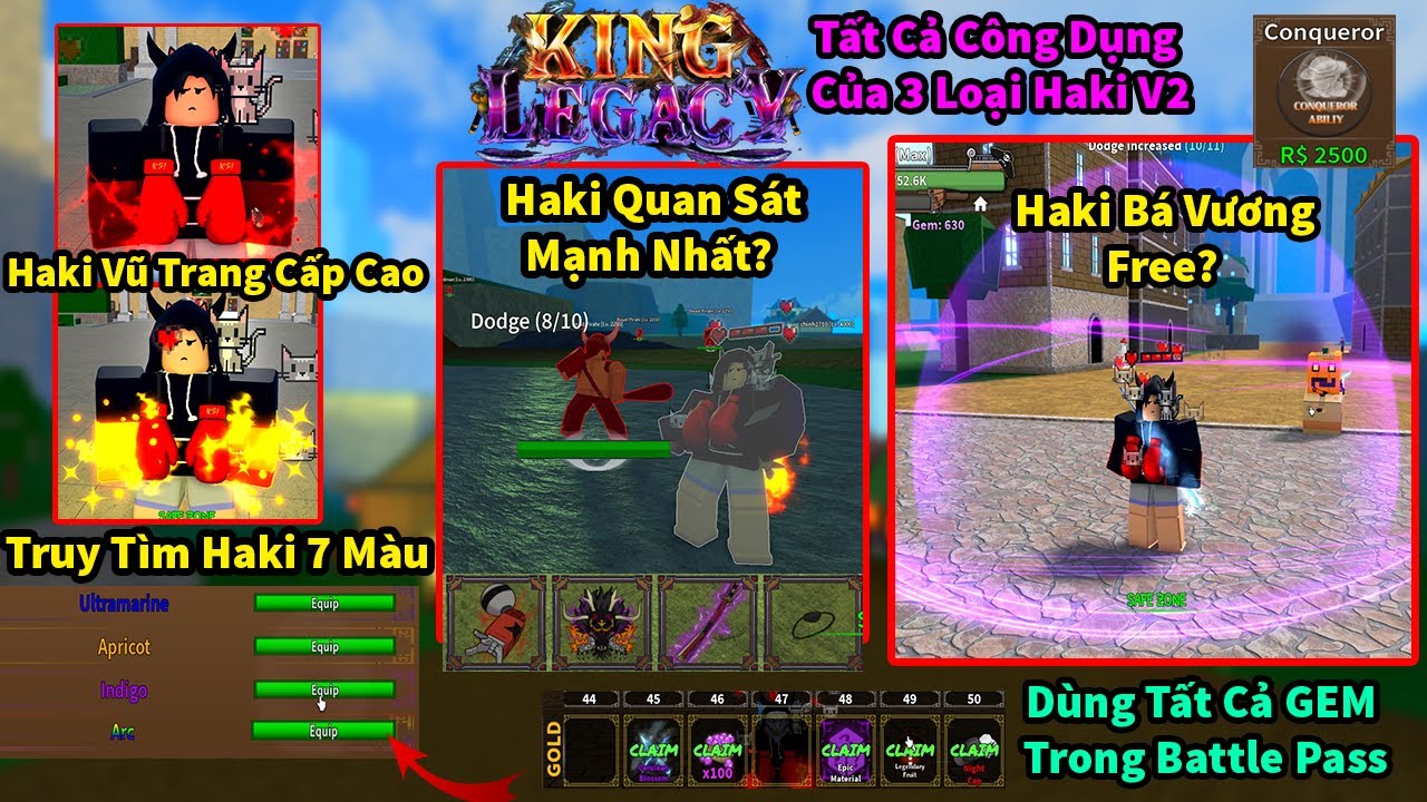 KING LEGACY | Tất Tần Tật Về Công Dụng 3 Loại Haki V2 Cho Tân Thủ Và ...