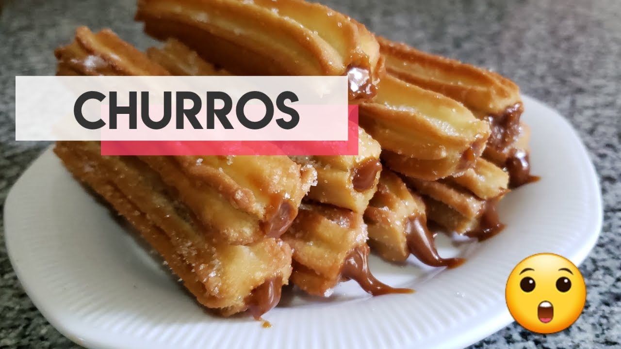 Como hacer churros rellenos con dulce de leche - YouTube