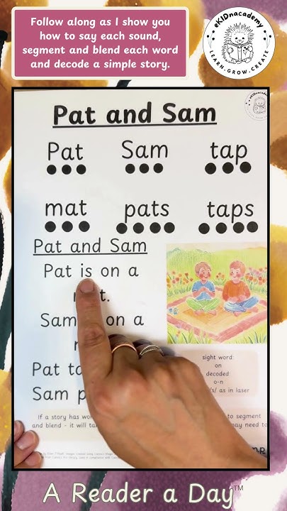 A Reader A Day #9 - Pat and Sam - Decodable Reader - YouTube