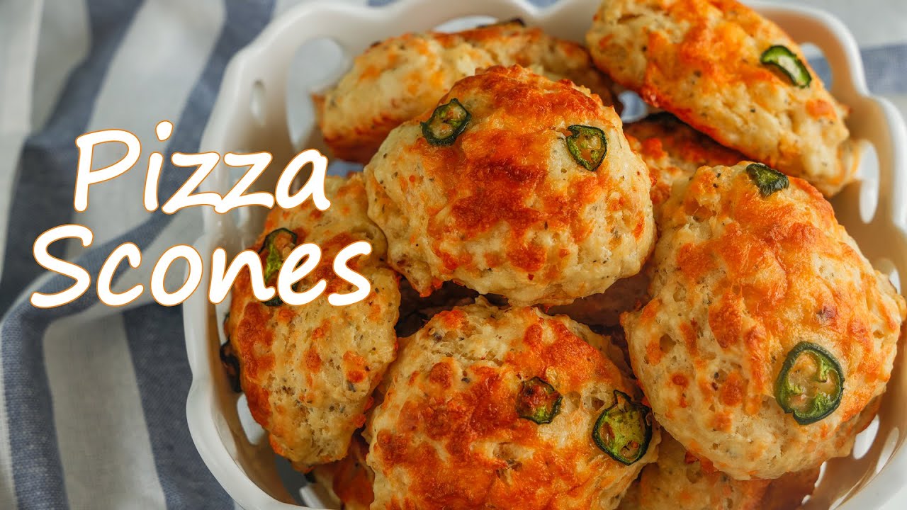 Pizza Scones / Vegetarian Pizza Scones / Easy and The Best Pizza Scones ...