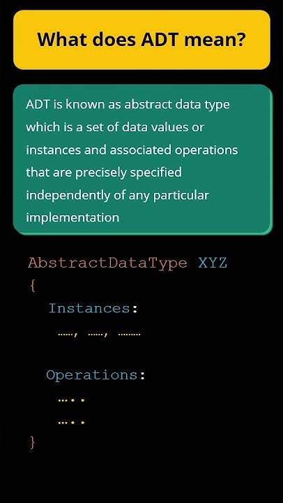 5. What does ADT mean #Shorts #algorithm #datastructures - YouTube