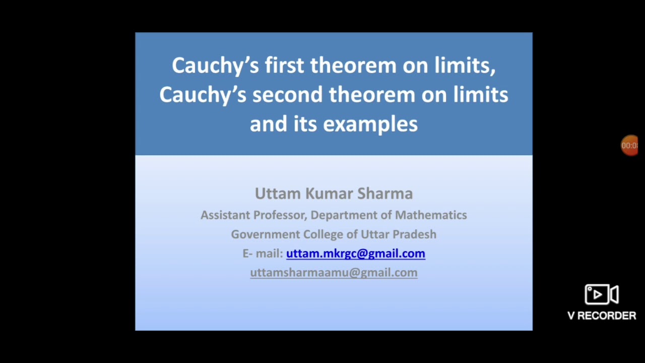 5 Cauchy S First Theorem On Limits Cauchy S Second Theorem On Limits And Their Examples Youtube