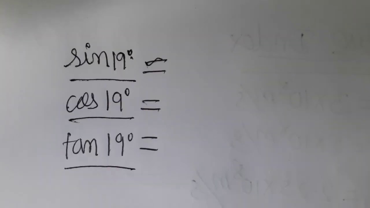 Sin cos tan angle value find from log book - YouTube
