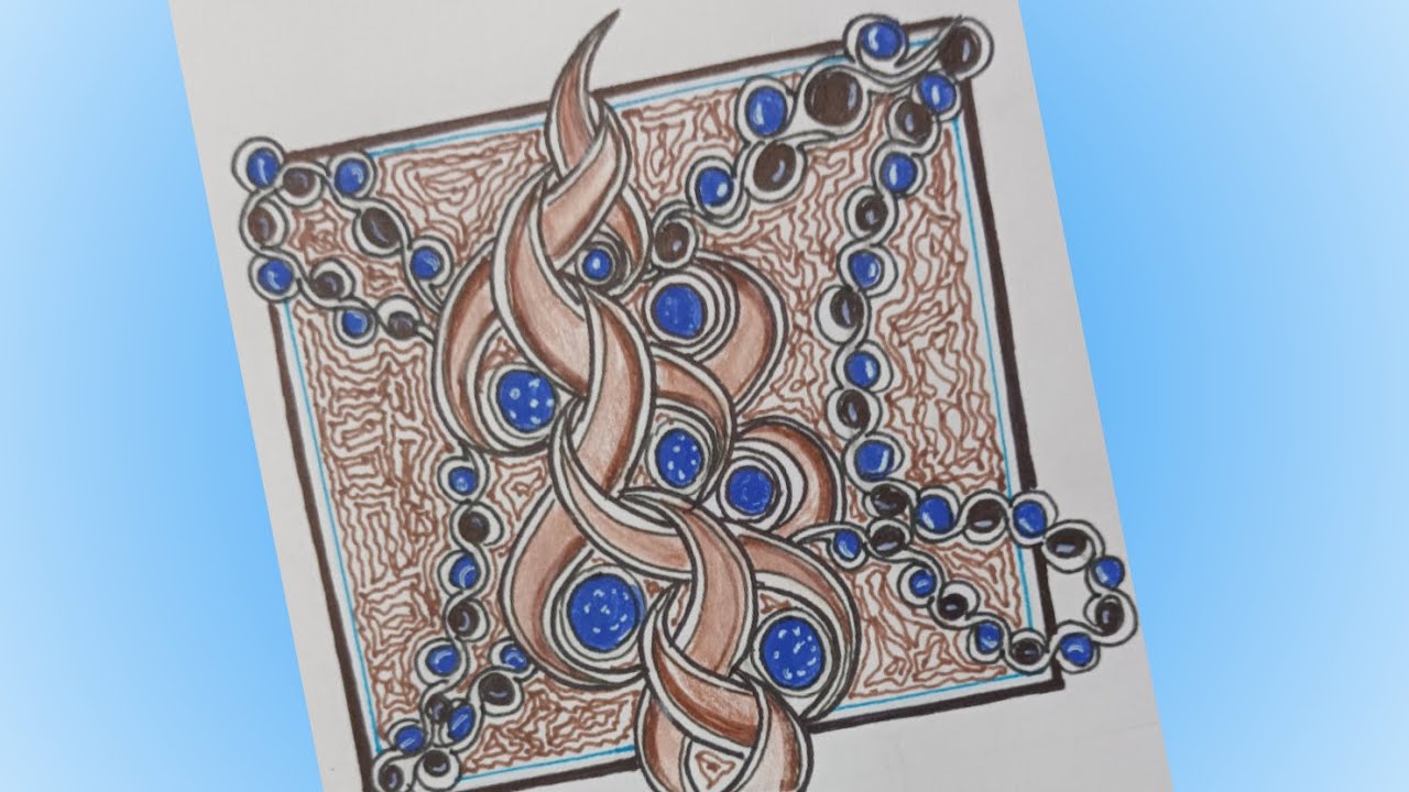 Punzel Chaining With Lapis Lazuli Zentangle// Tangle Pattern Chaining ...