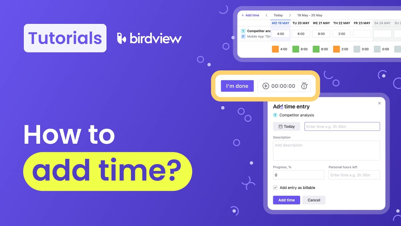 How to Add Time | Birdview tutorial - YouTube