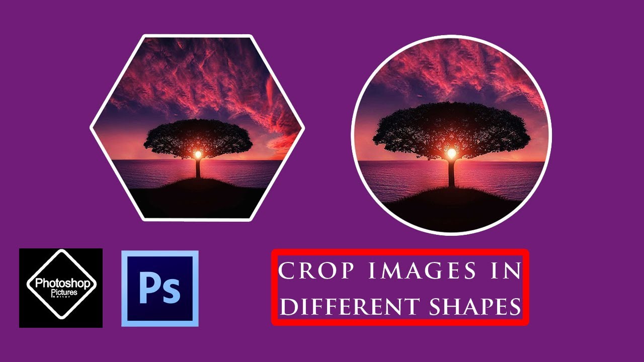 How to crop image in Photoshop Crop In Circle and different shapes in ...