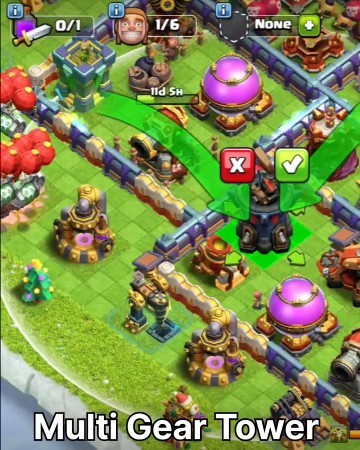 New Diffence Multi Gear Tower Just 🔥🔥[Clash Of Clans] #clashofclans # ...