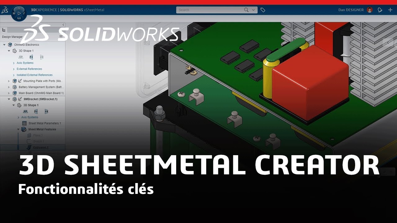 3D SheetMetal Creator - Fonctionnalités clés - YouTube