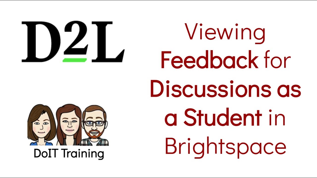 Brightspace Viewing Discussion Feedback as a Student - YouTube