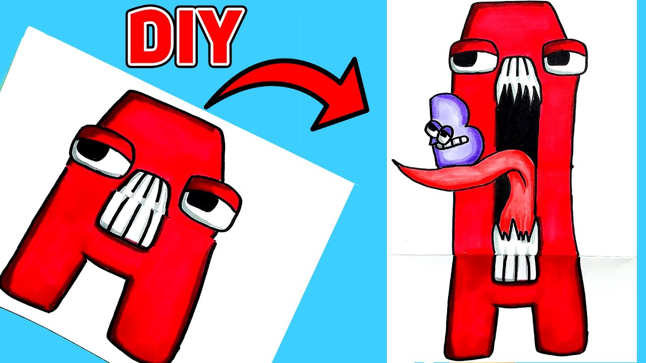 How to draw Letter A Alphabet Lore Characters DIY | Alphabet Lore Arts ...