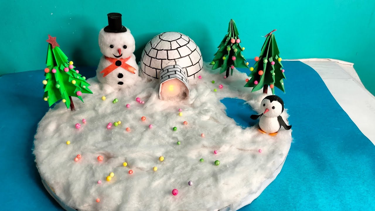 Igloo house making/Igloo making School Project/Igloo model/How to make ...