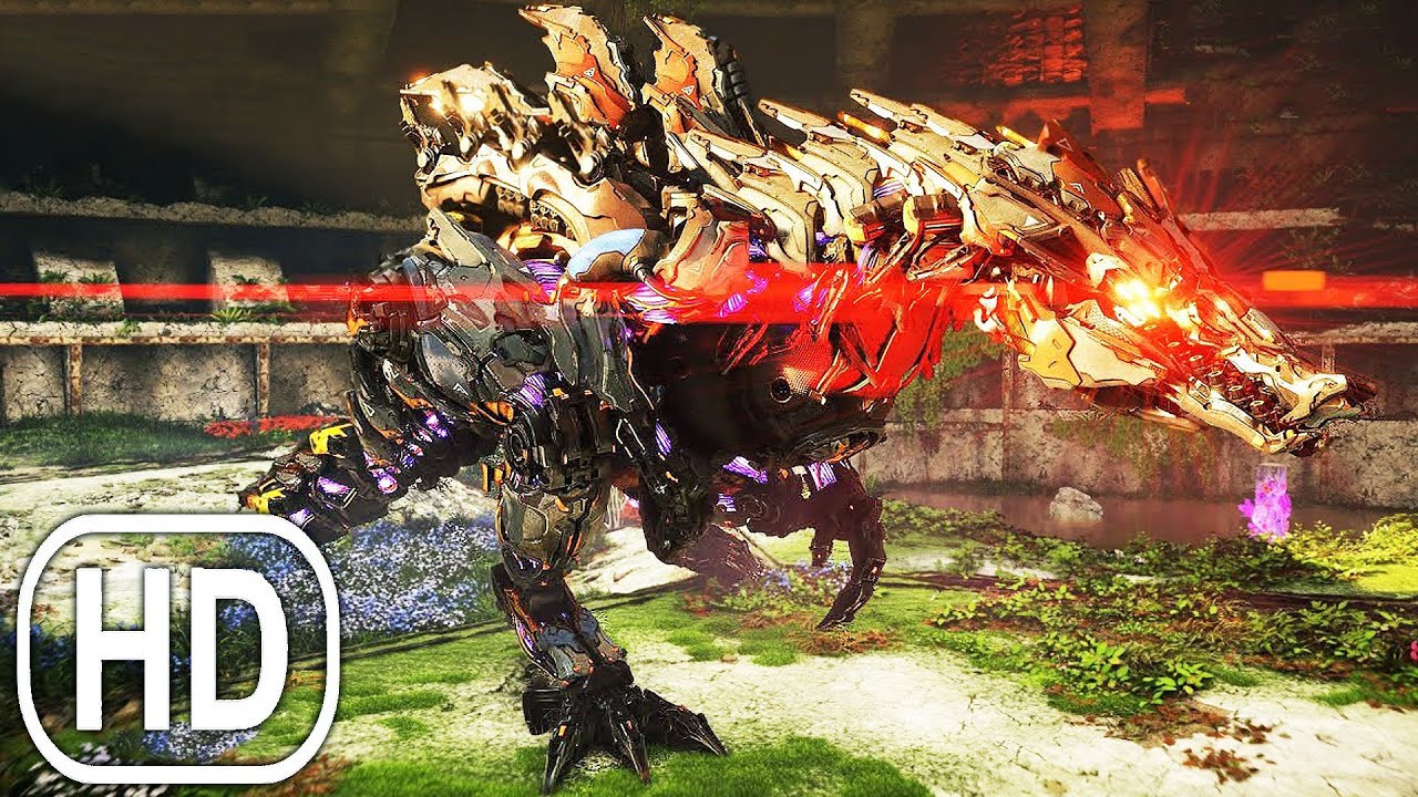 Horizon Forbidden West - Giant Dinosaur Boss fight (Apex Slaughterspine ...