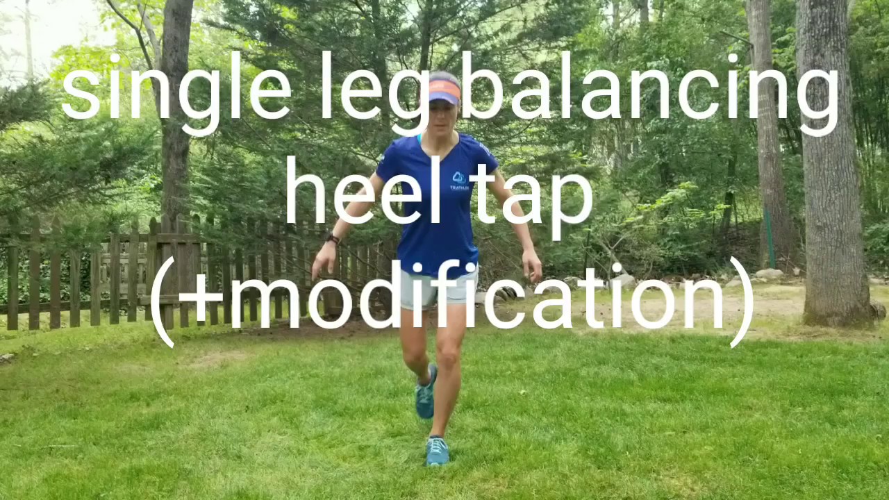 Single leg heel touch: strength training for Endurance athletes - YouTube