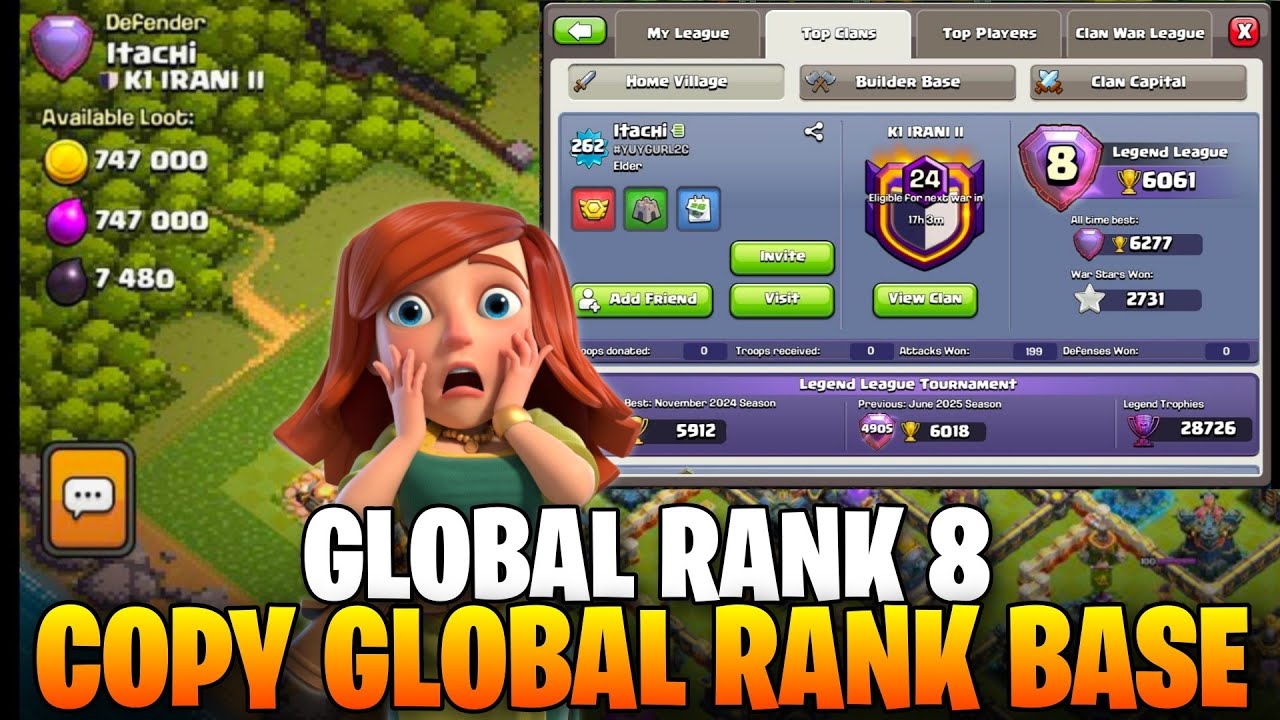 GLOBAL RANK 8 PLAYER DEFENCE BASE WITH LINK TH17 OP BEST PUSH BASE LINK ...