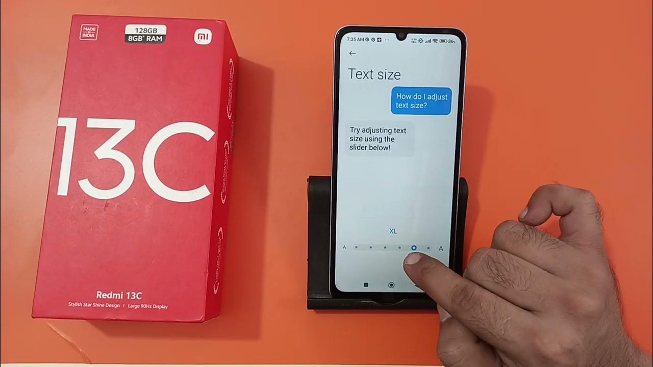 how to change font size in redmi 13c, font size kaise badle - YouTube
