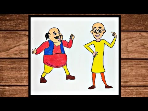 Motu Patlu drawing | How to draw easy Motu Patlu - YouTube