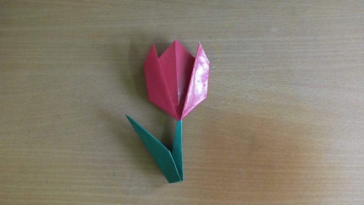 Easy Origami For Kids-Origami Tulip Tutorial - YouTube