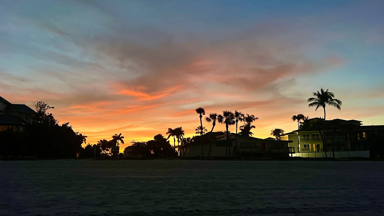 Daybreak, Tuesday Morning from the Shore of Vanderbilt Beach in North ...