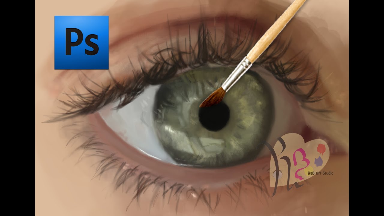 Basic Photoshop Tutorials- Painting an Eye - YouTube