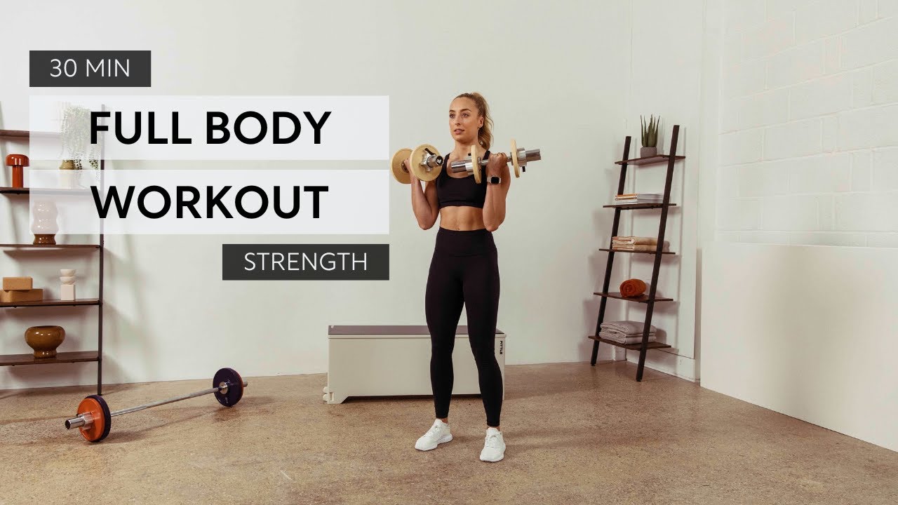 30 Min Full Body Dumbbell Strength Workout: Intermediate/Advanced with ...