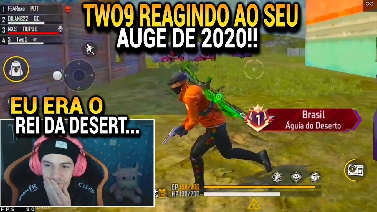 TWO9 REAGINDO AO SEU AUGE NO FREE FIRE EM 2020, O REI DA DESERT ...