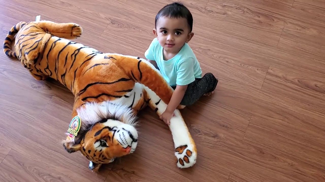 Ayansh's New Toy/Pet | Tiger | Melissa & Doug Tiger Plush | Soft Toy ...