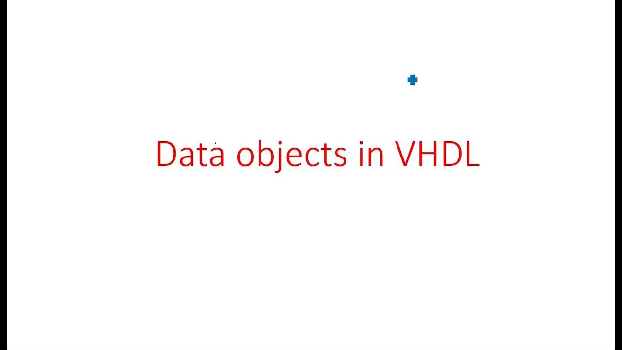 VHDL | Data objects | Constant & Variable | Part -1/2 | Digital IC Design | Lec-08 - YouTube