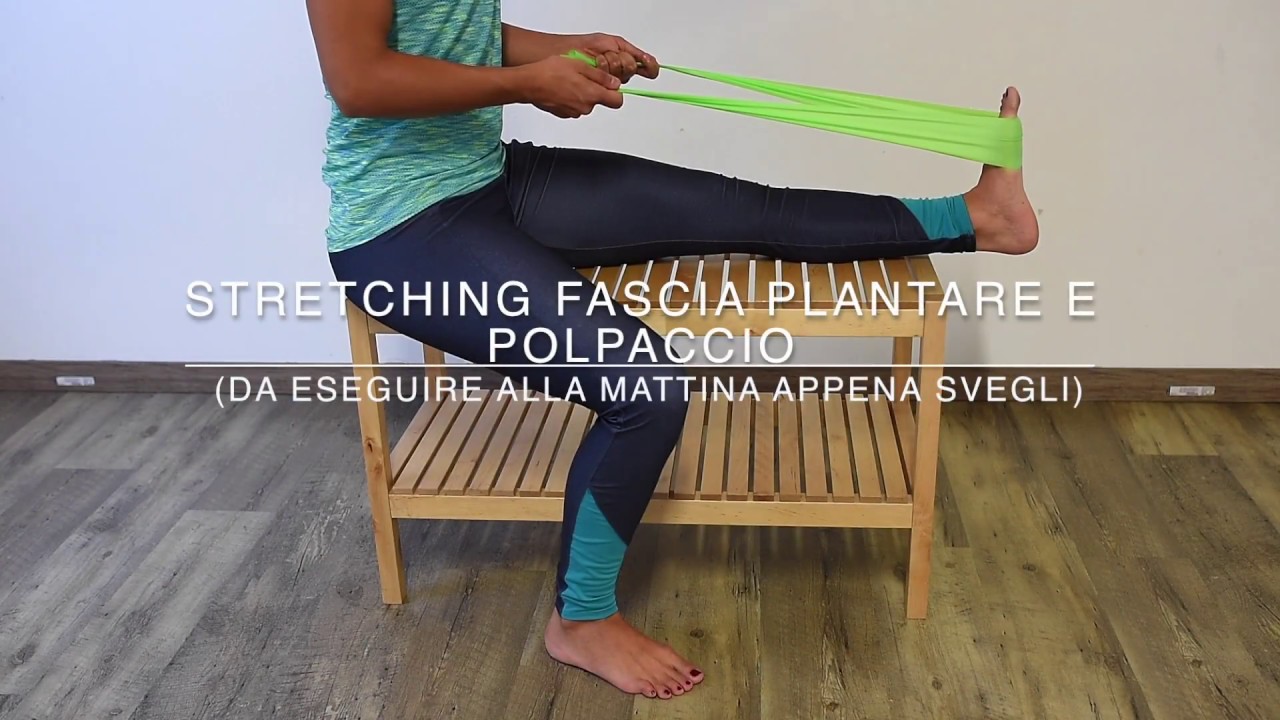 Stretching fascia plantare e polpaccio - YouTube