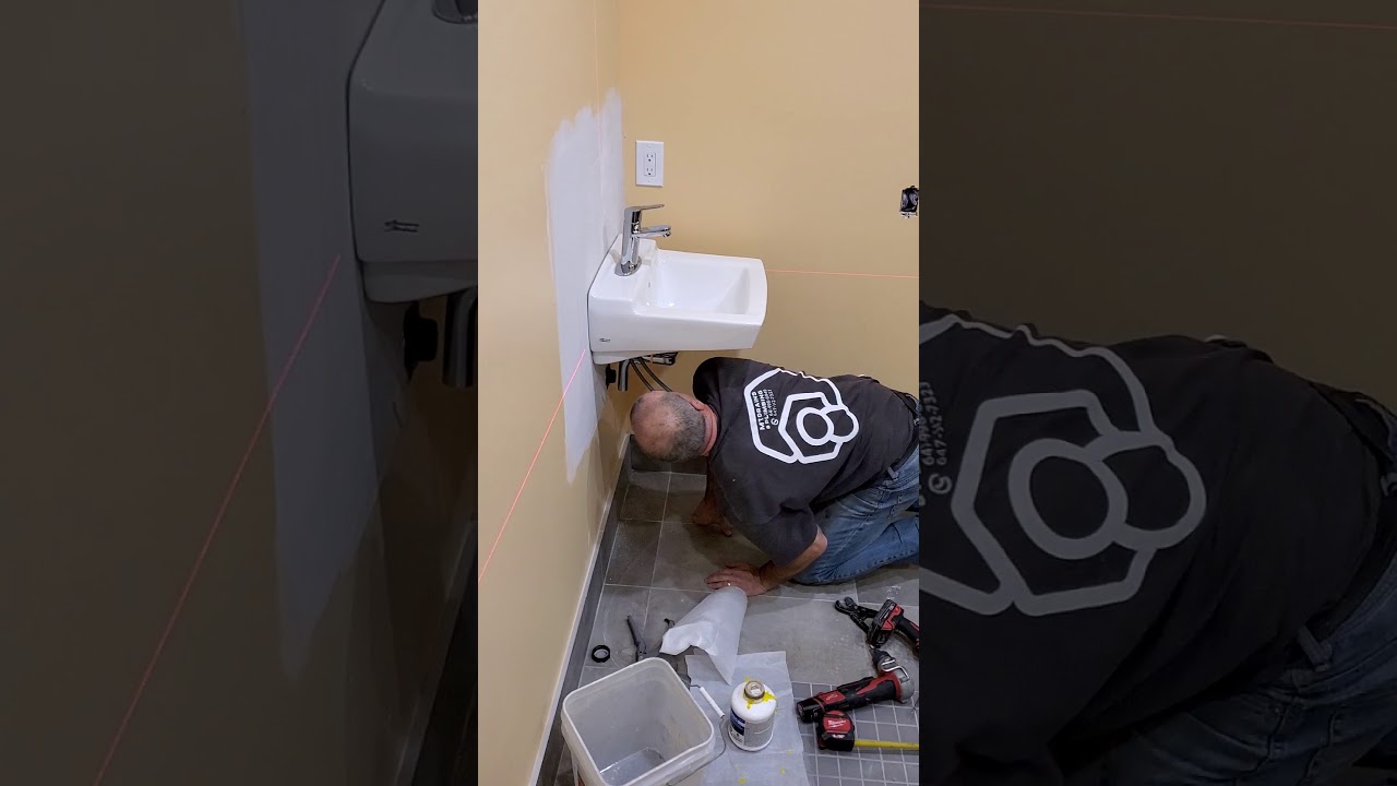 Installation of Handicapped Sink - YouTube