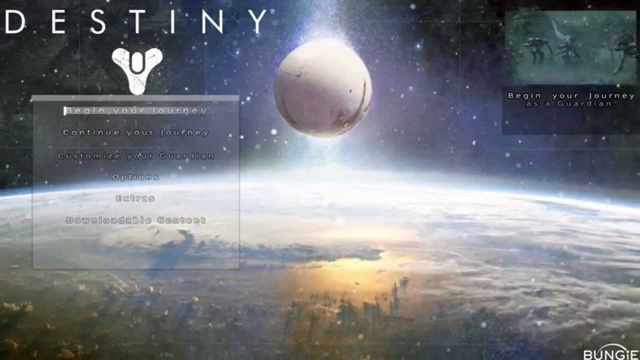 Destiny Fan Made Main Menu - YouTube
