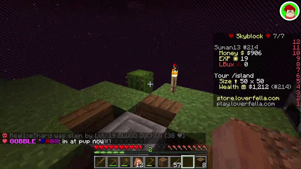 playing skyblock in | LoverFella Server | in [Minecraft] - YouTube