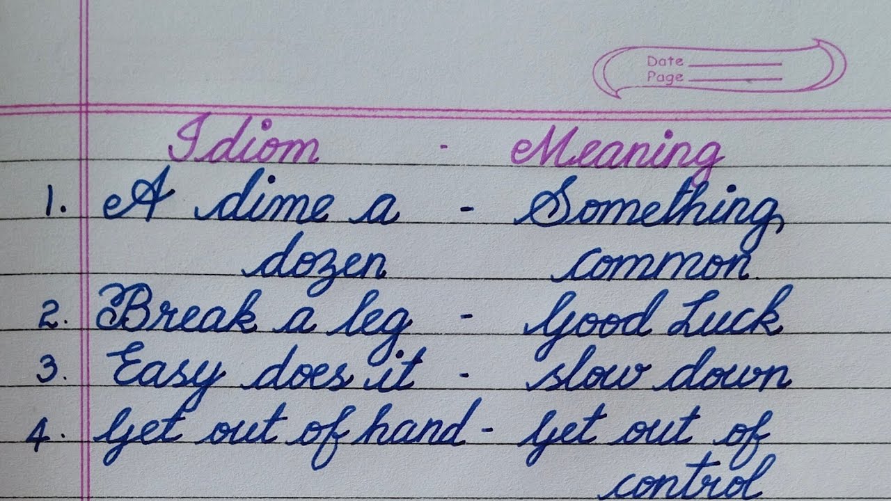 some common English phrases | learn everyday | cursive Writing practice ...