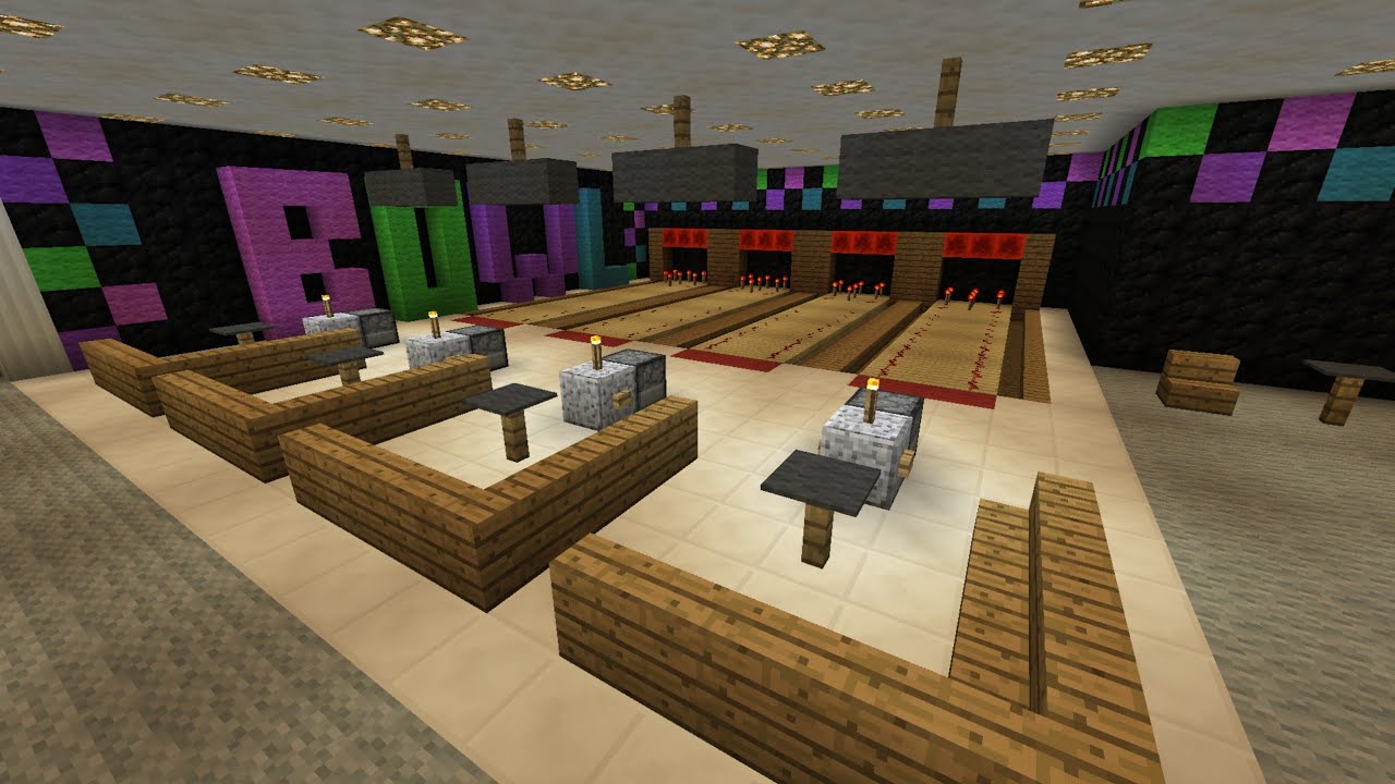How to make bowling alley in Minecraft - YouTube