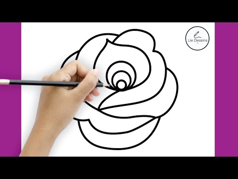COMMENT DESSINER UNE ROSE FACILEMENT ET SIMPLEMENT ÉTAPE PAR ÉTAPE ...