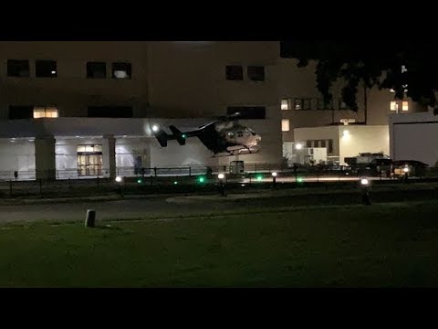Saginaw MI LifeNet Helicopter Landing At Hospital - YouTube