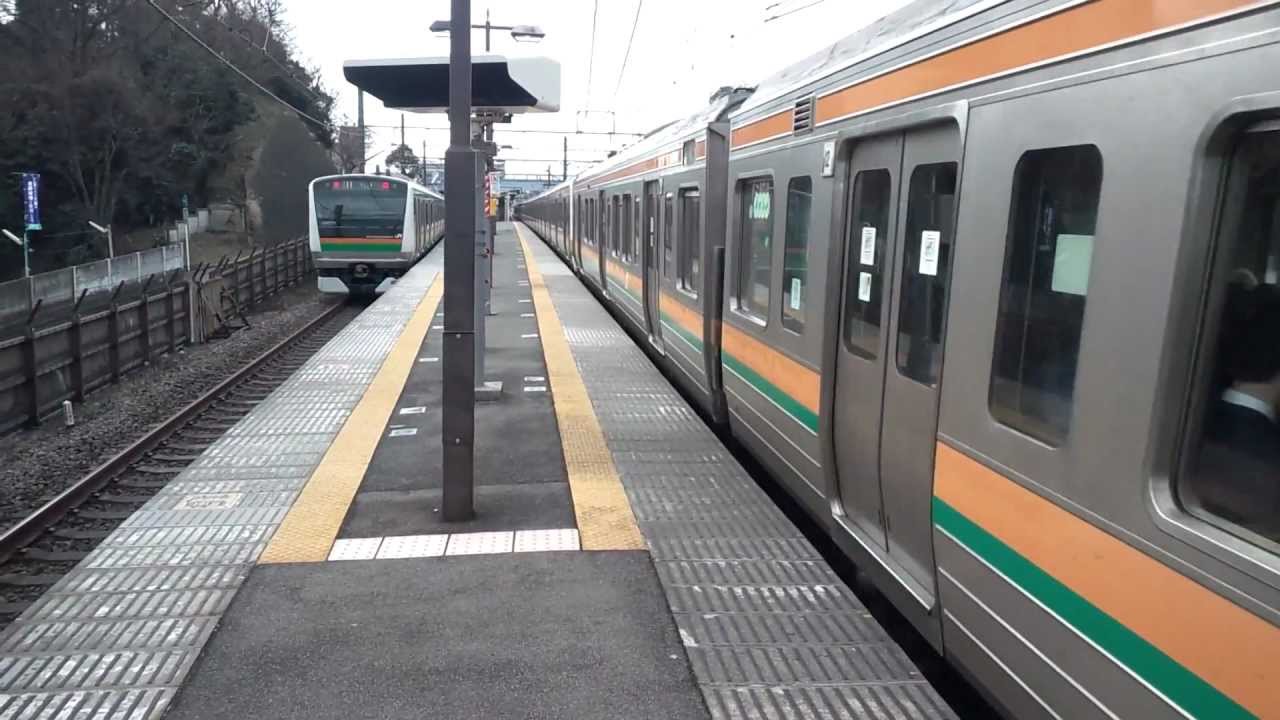 [HD]≪東海道線≫211系快速ｱｸﾃｨｰ大磯駅臨時停車 E233-3000快速通過 - YouTube