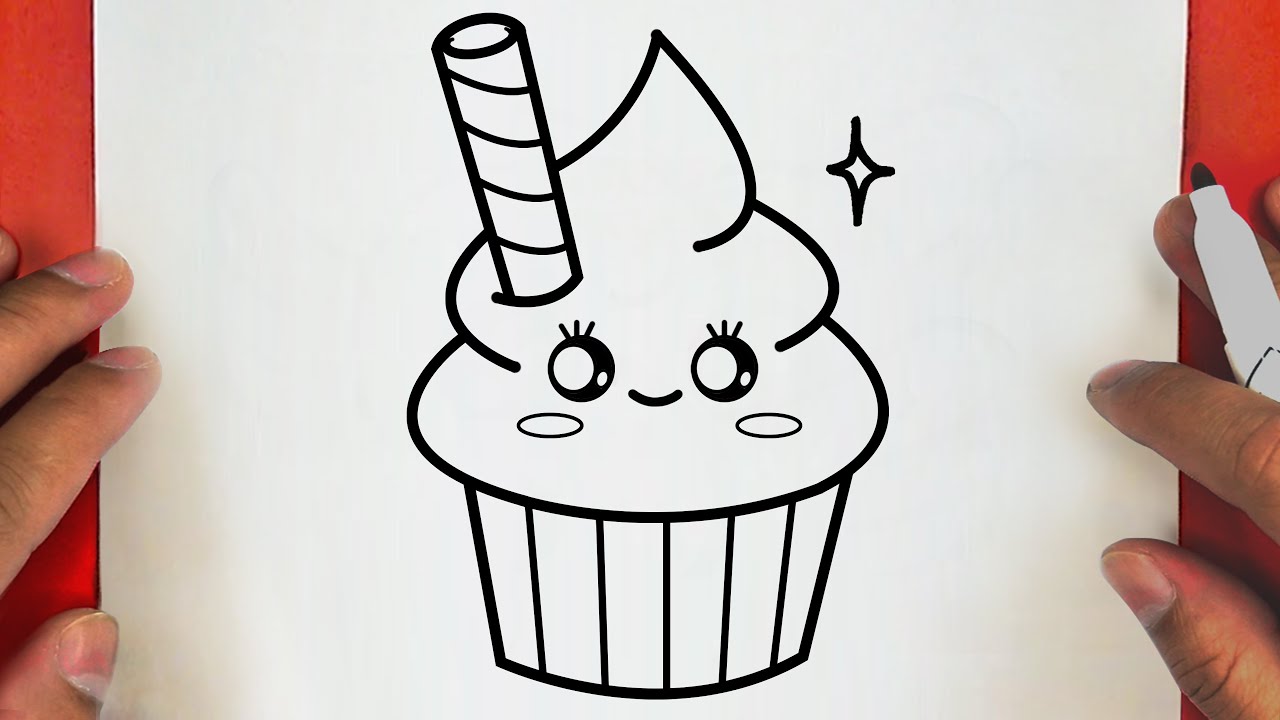 Como Desenhar Um Cupcake Bonito Passo A Passo Jackdesenhos Youtube