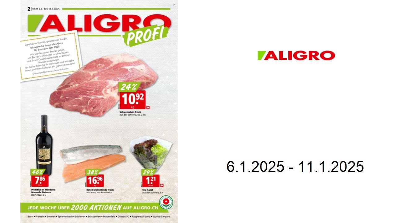 Aligro Prospekt - 6.1. - 11.1.2025 - YouTube