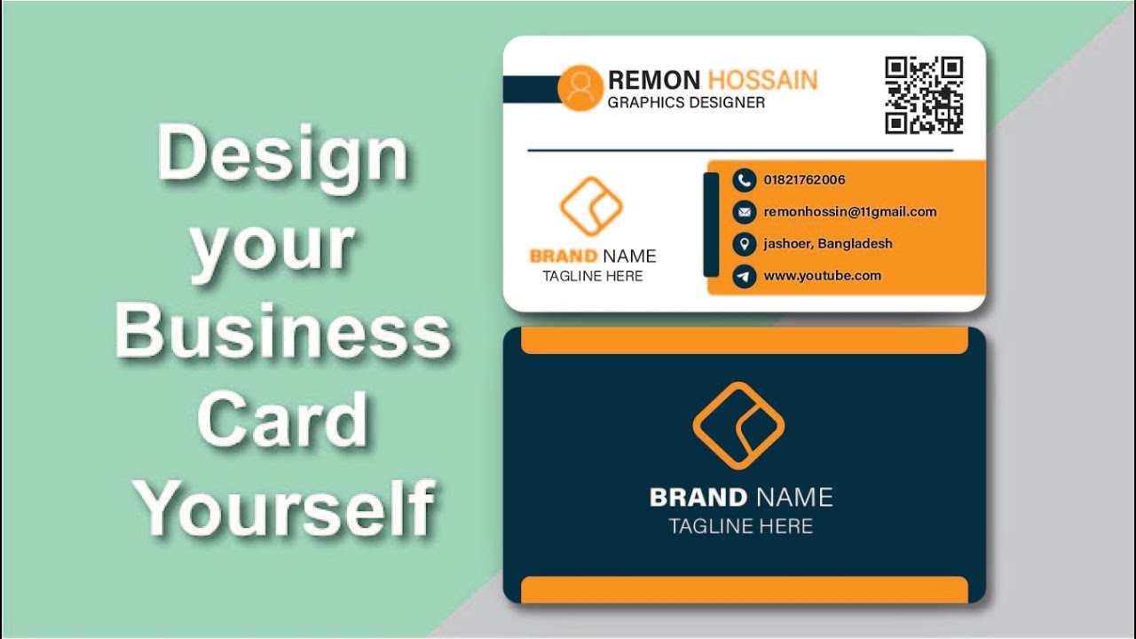 How to make Double Part Business Card Design in Illustrator cc 2023 ...