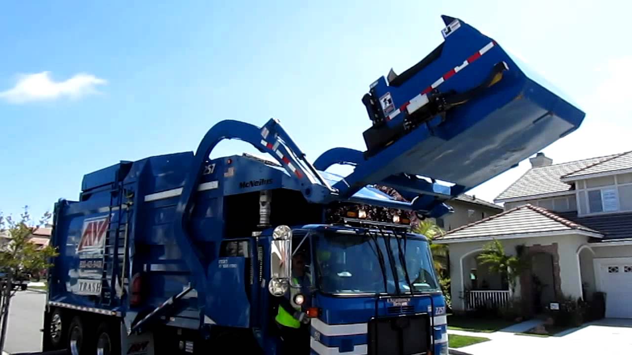 Allied Waste Curotto Cans - YouTube