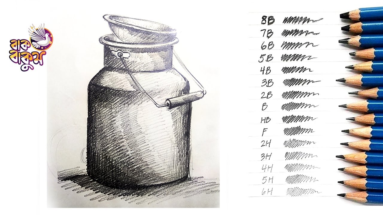 how to draw kettle sketch, pot sketch for beginners - YouTube