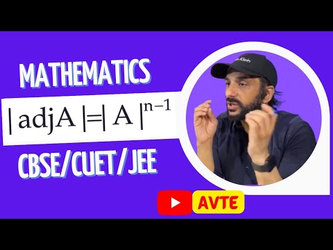 |adjA| = |A|^(n-1) | Matrices and determinants | class 12 | JEE MAINS ...