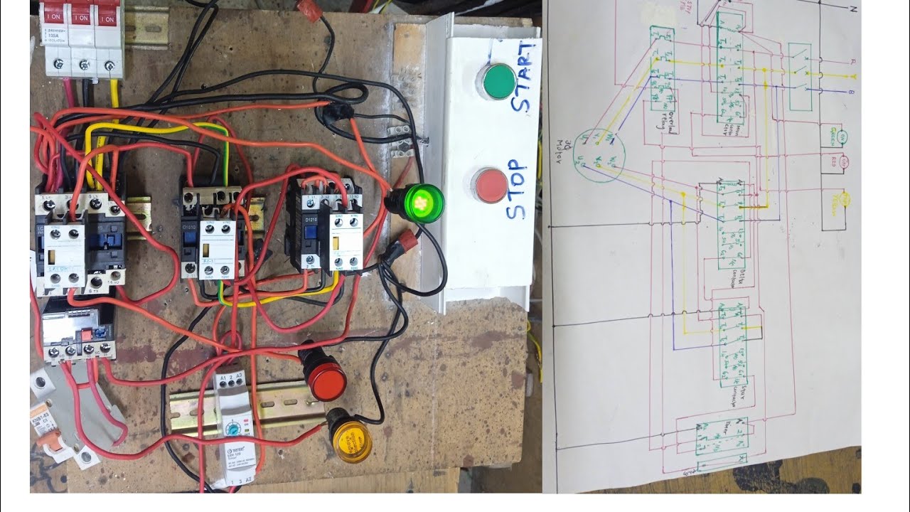 star-delta starter//circuit diagram,connection & testing. - YouTube