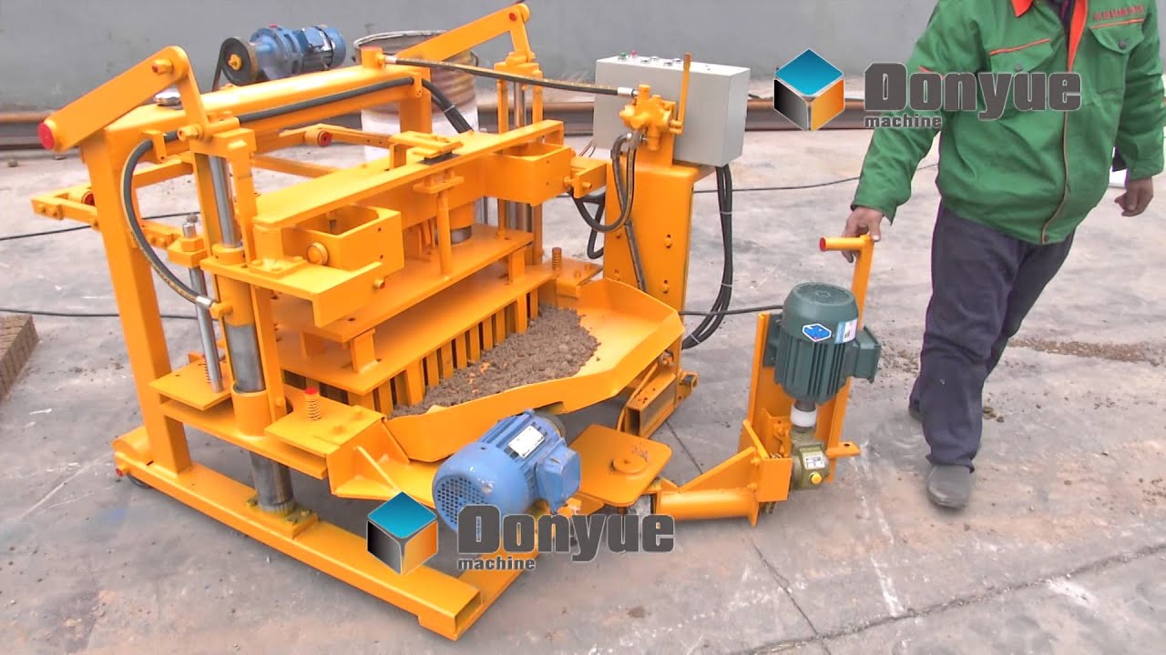 manual mobile Moving cement concrete hollow block solid brick making ...