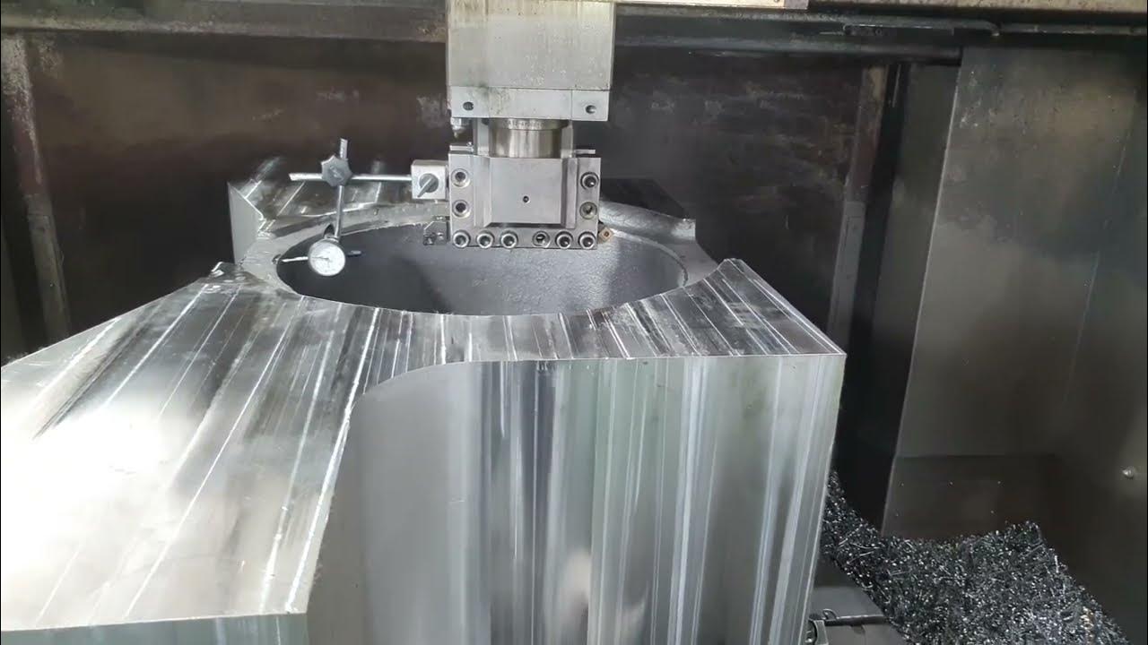 Cast Steel Machinining On Cnc Lathe Vertical Lathe Turning Youtube