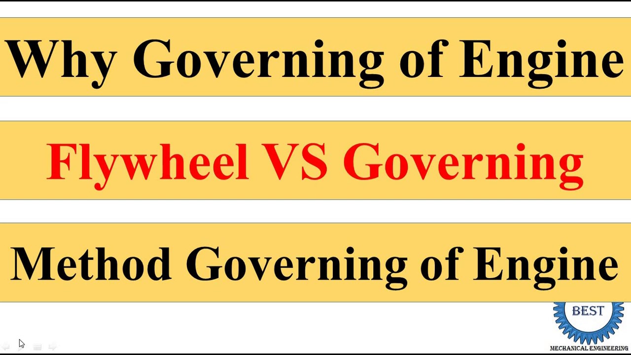 Governing of Engine Flywheel vs Governing - YouTube